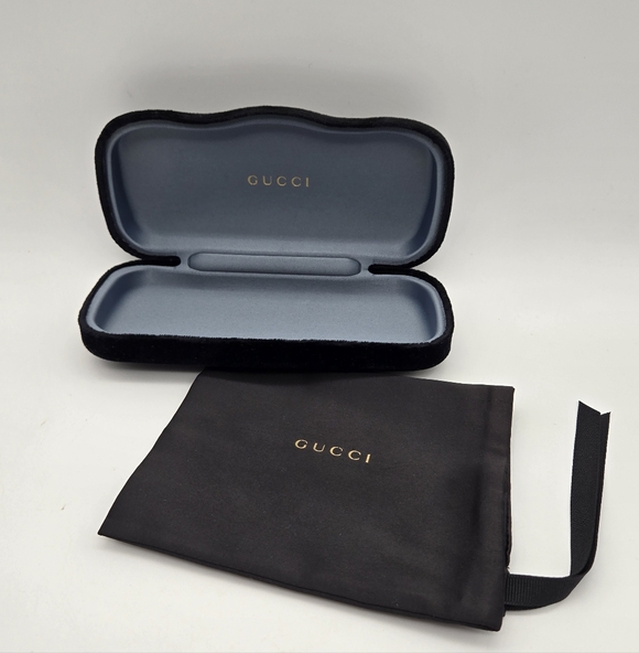 Gucci | Accessories | Gucci Black Velvet Glasses Case With Pouch | Poshmark